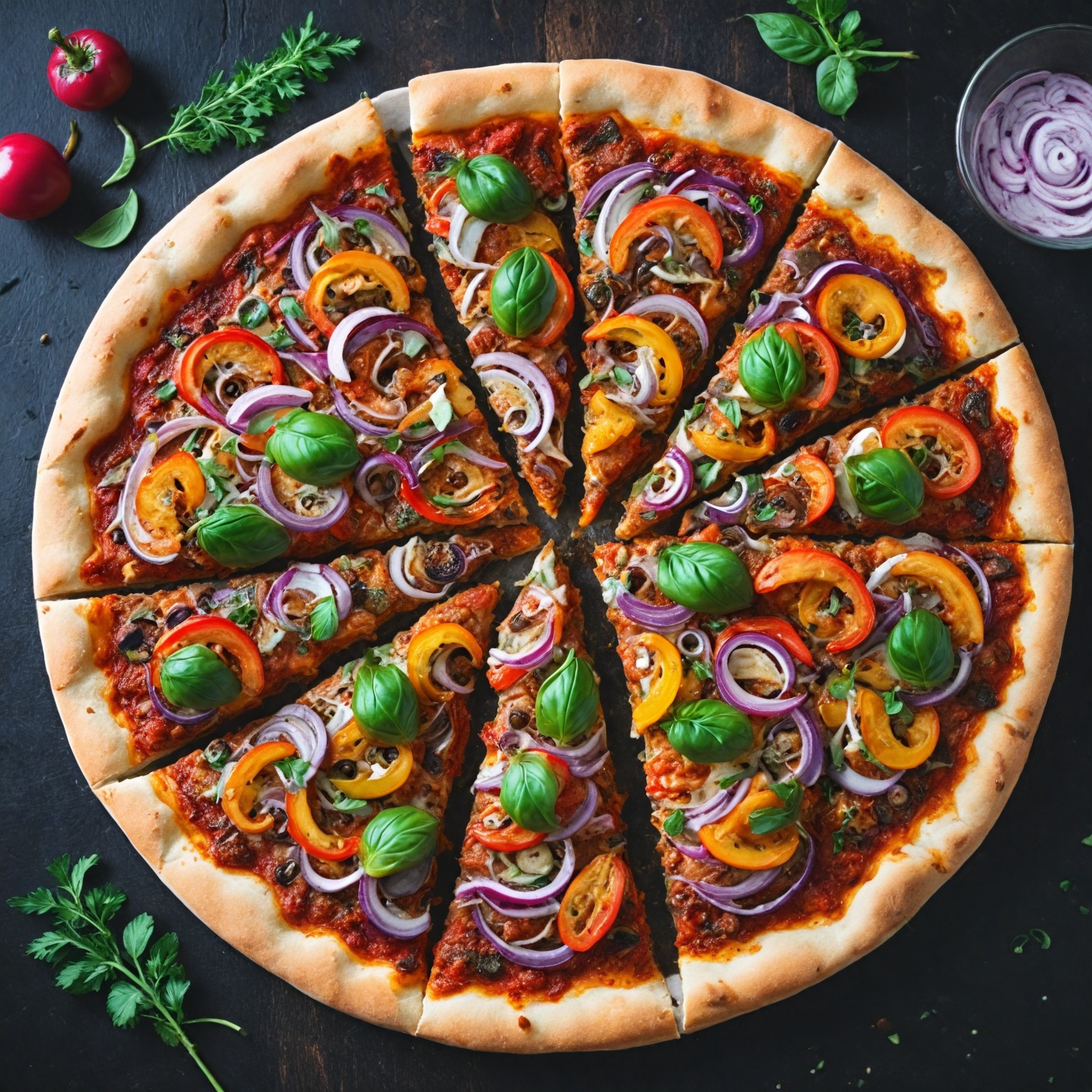 Explorez la délicieuse pizza végétarienne tandoori
